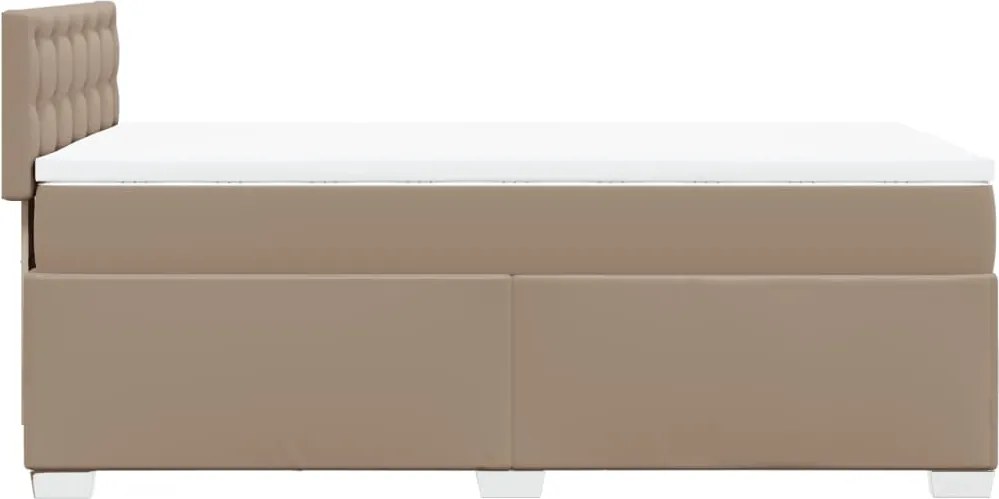 Box spring postel s matrací cappuccino 100x200 cm umělá kůže 3286111