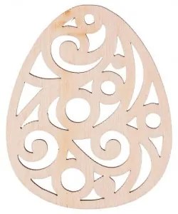 ČistéDřevo Dřevěné zdobené vajíčko VII 10 x 8 cm