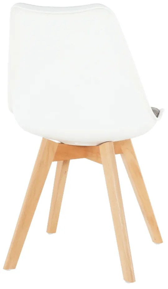 Jídelní židle Damiara (bílá + hnědá). 1015599