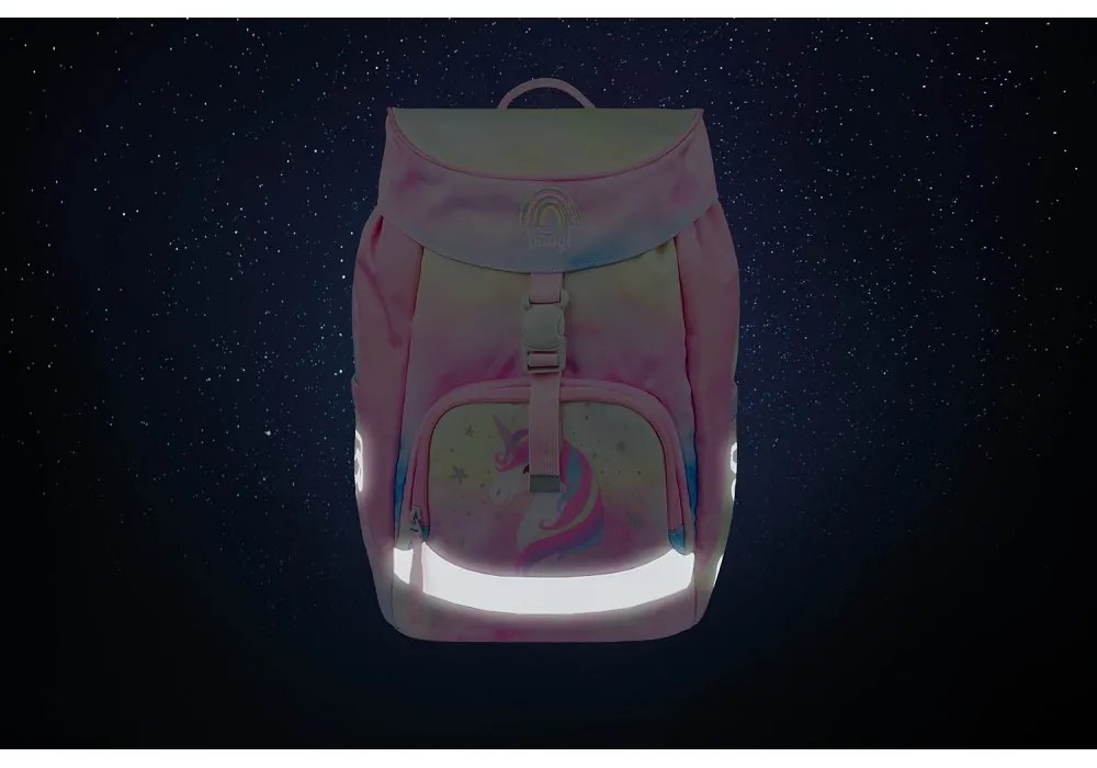 BAAGL Školní batoh Airy Rainbow Unicorn