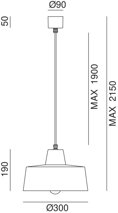 Il Fanale Industriální závěsné svítidlo OFFICINA GRANDE ø 300 mm