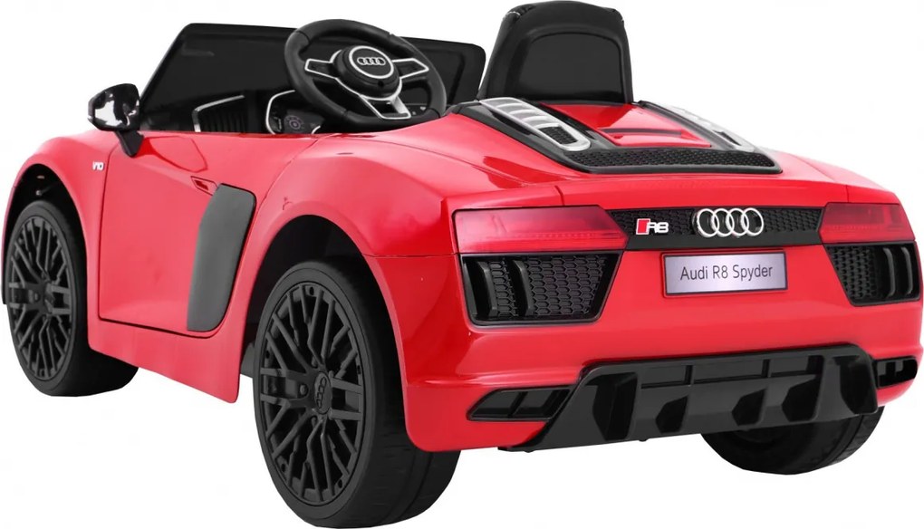 Ramiz Elektrické autíčko Audi R8 Spyder pro děti lakované červené + dálkové ovládání