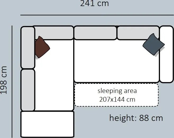 Casarredo - Komfort nábytek Rohová sedací souprava NEWPORT s taburetem, rozkládací, levá, Etna 90