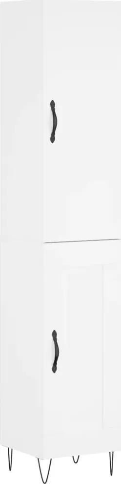 vidaXL Skříň highboard 34,5 x 34 x 180 cm kompozitní dřevo [3199137] Barva: Bílá