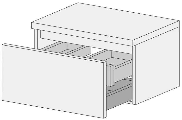 Intedoor OPERA skříňka pod umyvadlo na desku 80 cm OP2 80 1Z/Z OP2 80 1Z/Z