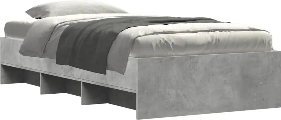 Rám postele betonově šedý 75 x 190 cm kompozitní dřevo 3295712