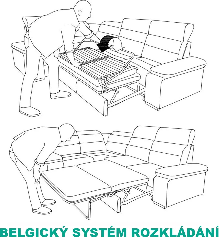 Sedací souprava KORFU I | 296x296 | rozkládací, bez úložného prostoru | VÝBĚR TKANIN