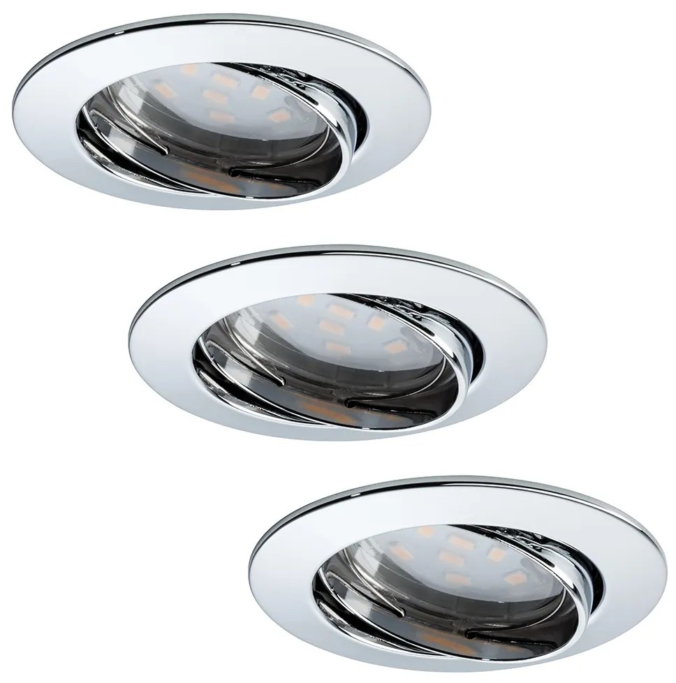 Paulmann Paulmann 92770 - SADA 3x LED Koupelnové podhledové svítidlo COIN 3xLED/6,8W/230V W0563