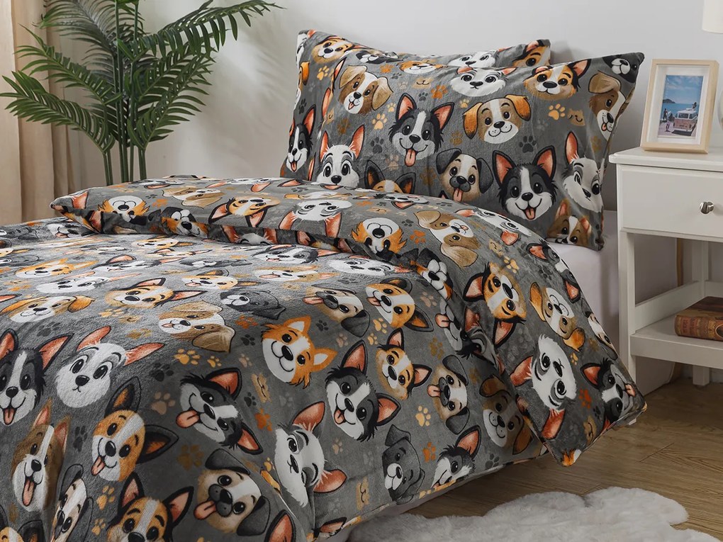 XPOSE® Mikroplyšové povlečení DOGS Exclusive