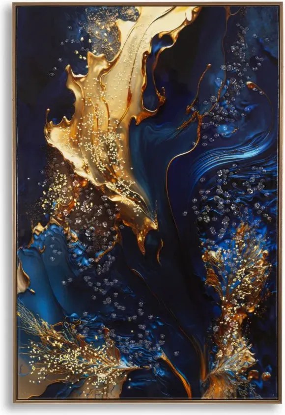 Obraz Andromeda A 60x90 cm modrý/zlatý