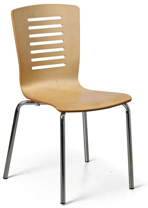 Dřevěná jídelní židle LINES 3+1 ZDARMA, ořech
