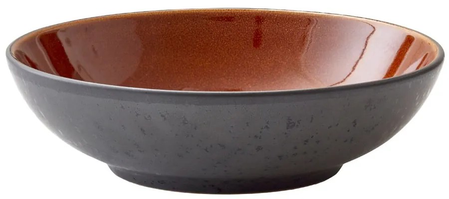 Talíř na těstoviny PastaSkal Black/Amber 20 cm | jantarová