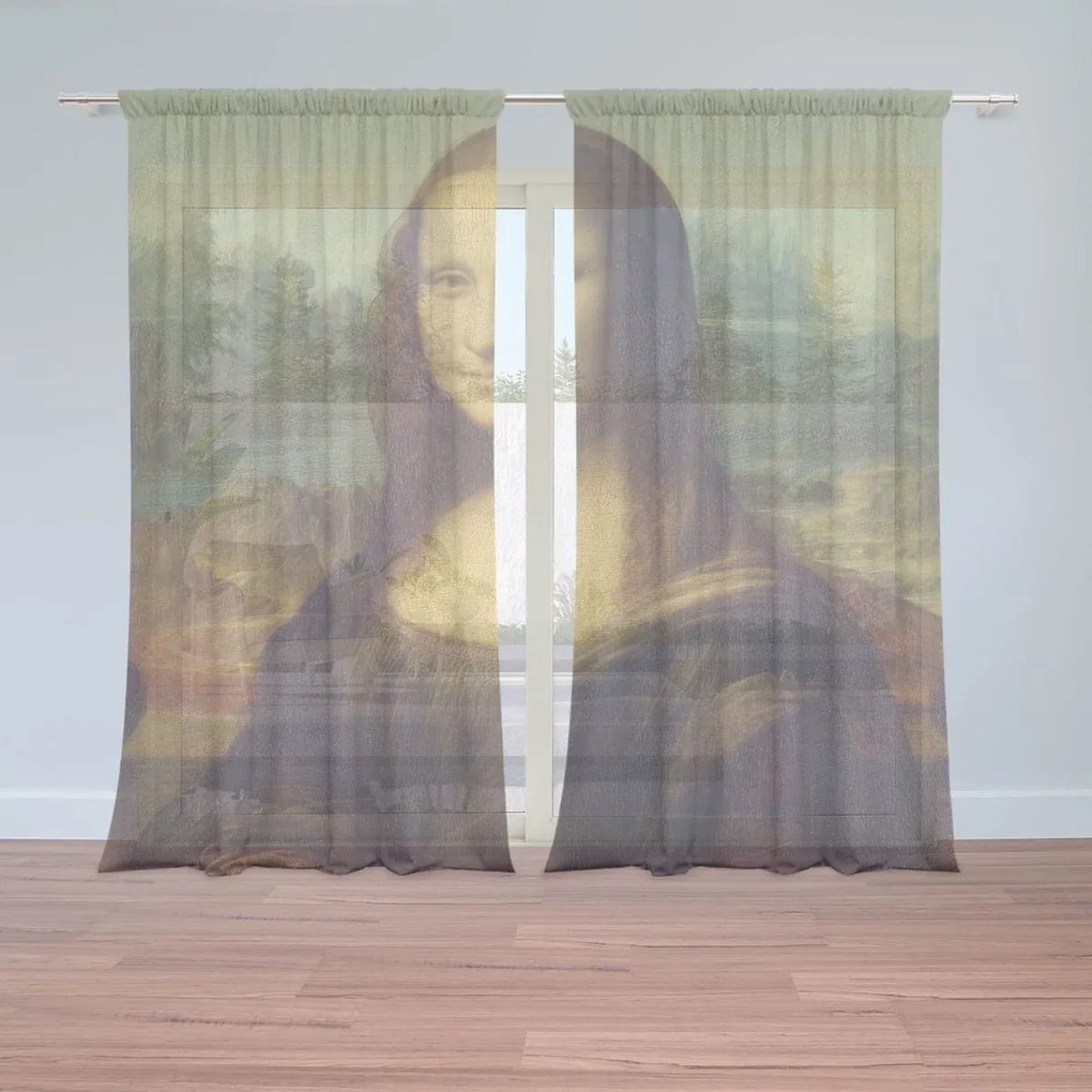 Sablio Záclony Mona Lisa - Leonardo da Vinci: 2ks 150x250cm