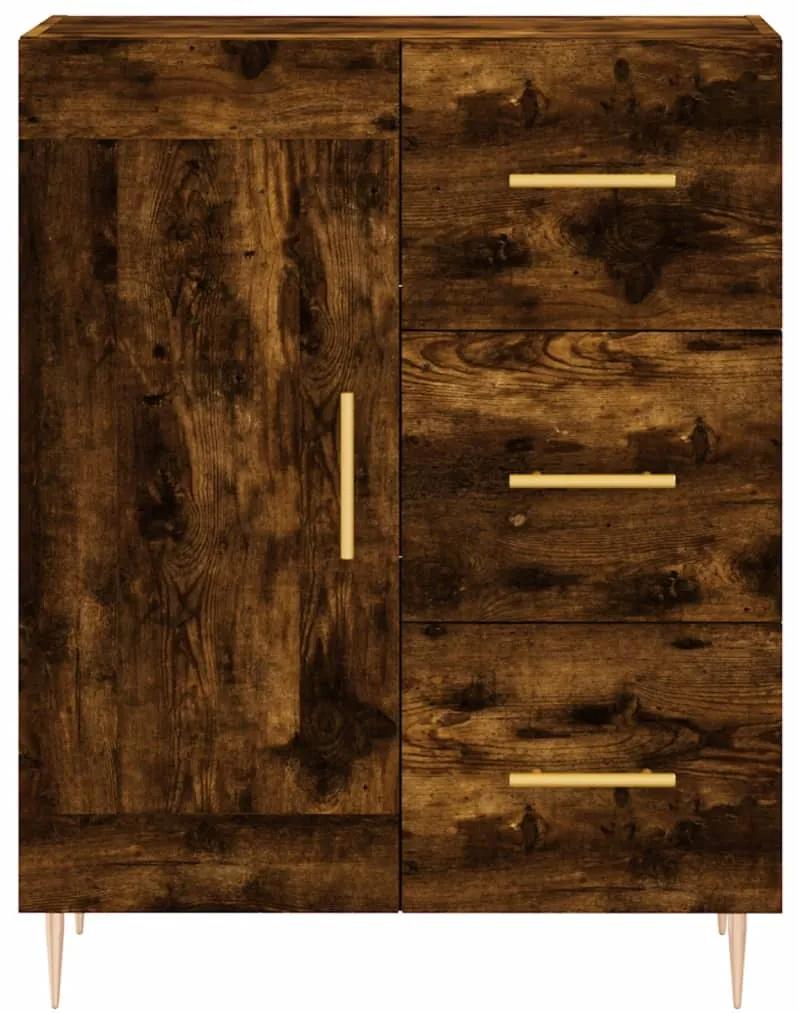 Skříň highboard kouřový dub 69,5 x 34 x 180 cm kompozitní dřevo,  3198654