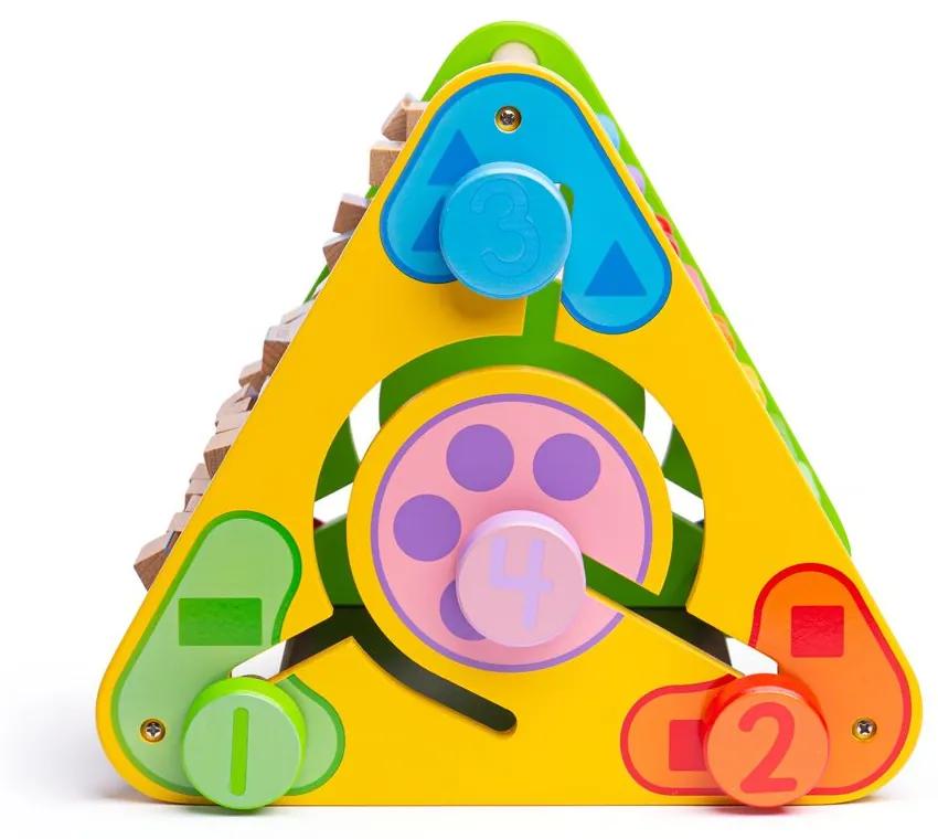 Bigjigs Toys Dřevěný aktivní trojúhelník s angličtinou