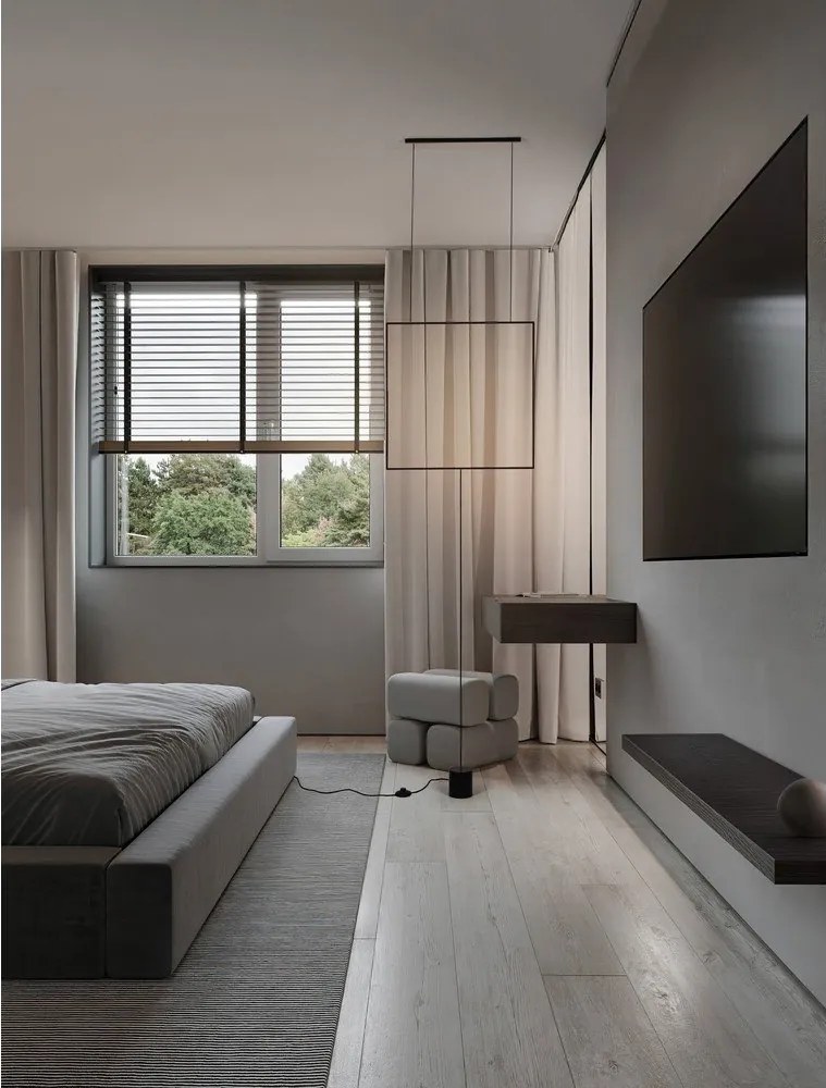 Matně černá kovová LED stojací lampa (výška 392 cm) Dahlia – Nova Luce