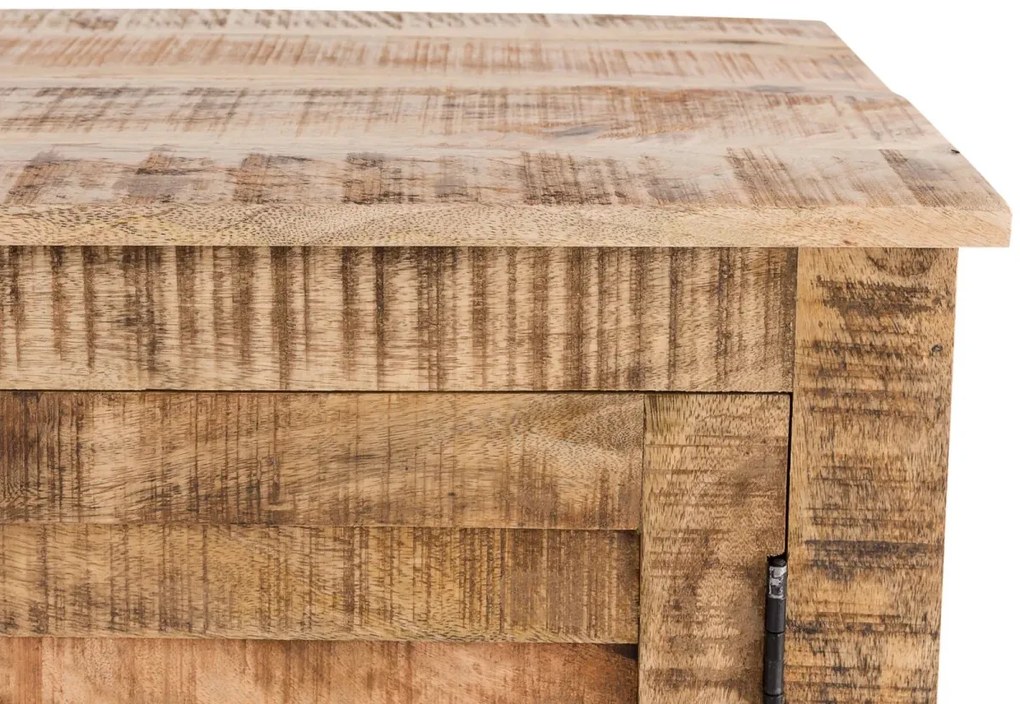 furniture-nabytek.cz - Masivní TV stolek Carino z mangového dřeva, lakovaný, přírodní barva – 150×50×60 cm