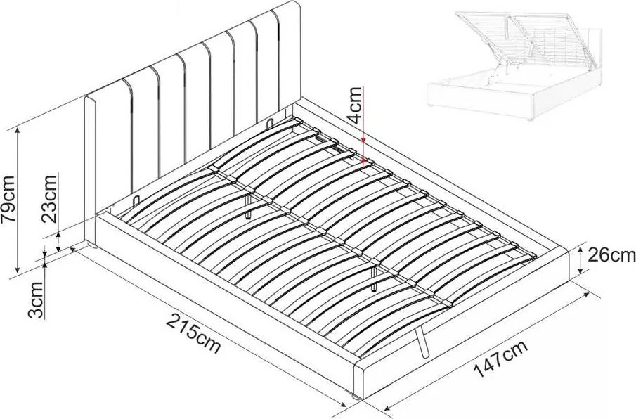 Postel Montreal Velvet 140 x 200 cm, béžová