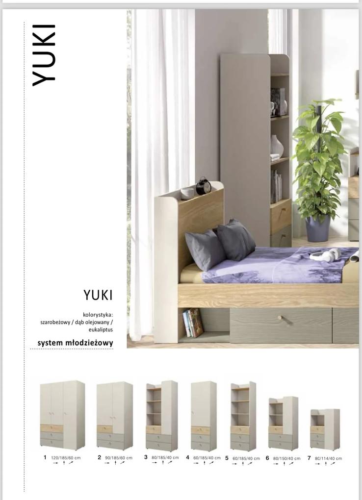 Jurek TV stolek Yuki 12 Kombinace barev: Šedo-béžový/olejovaný dub/eukalyptus