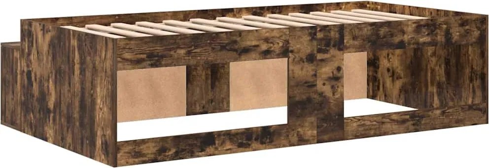 Rám postele se dveřmi Kouřový dub 80 x 200 cm Kompozitní dřevo 3335201