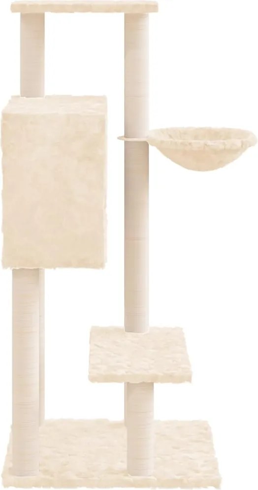Škrabadlo pro kočky se sisalovými sloupky krémové 108,5 cm 171597