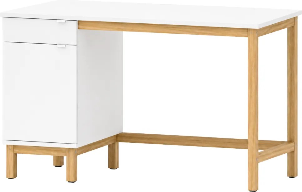 Psací stůl MODEL se šuplíkem a skříňkou do dětského pokoje Zvolte barvu: Jantarová s černým úchytem, Zvolte rozměr: 100x60 cm, Zvolte stranu: Pravá