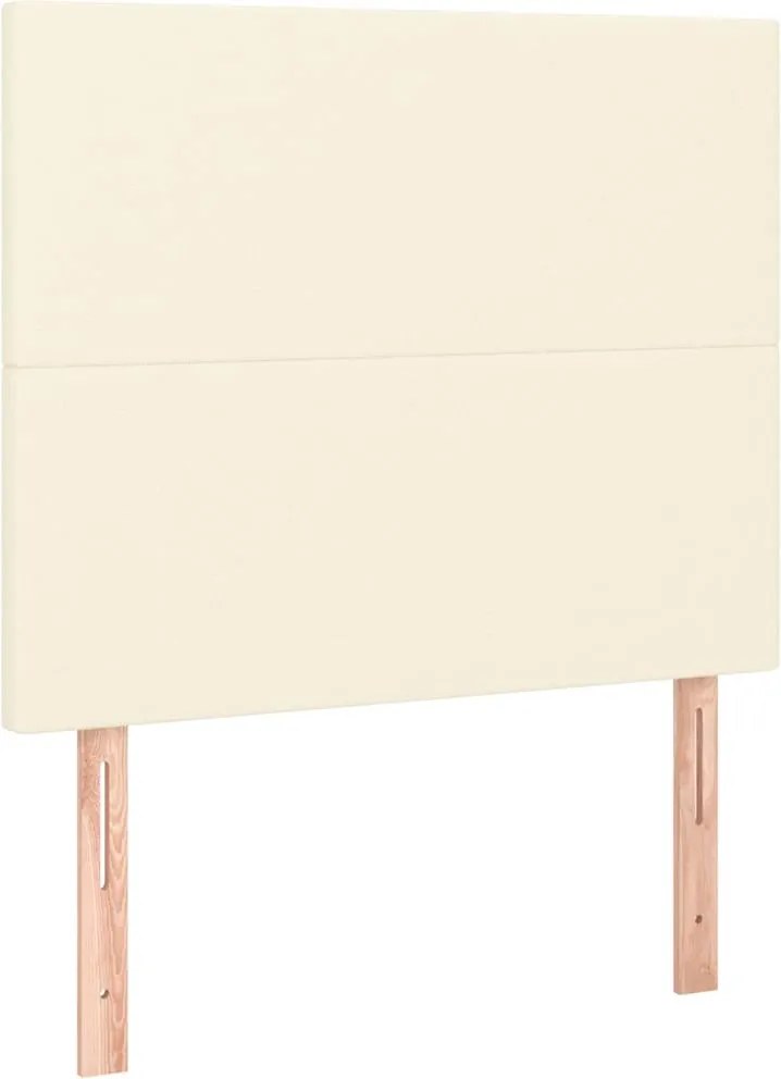 Box spring postel s matrací krémová 80 x 200 cm umělá kůže 3132347