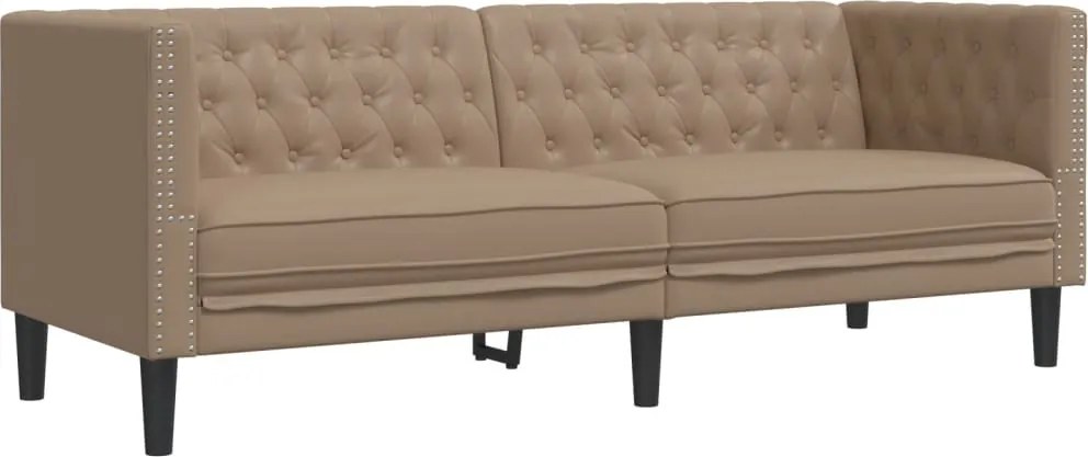 2dílná sedací souprava Chesterfield cappuccino umělá kůže 3209279