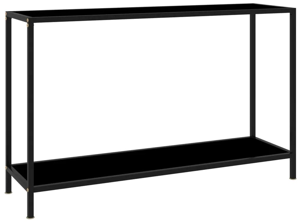 Konzolový stolek černý 120 x 35 x 75 cm tvrzené sklo 322840