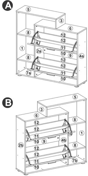 Botník s regálem Penny 99, dub sonoma