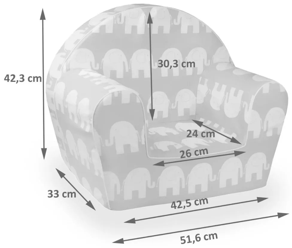 Dětské křesílko MINI - Snový les - zelené