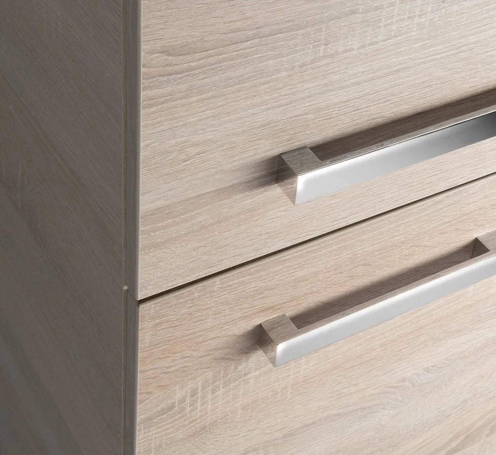 Aqualine Aqualine, VEGA Skříňka vysoká s košem 40x150x31cm, dub platin, VG960