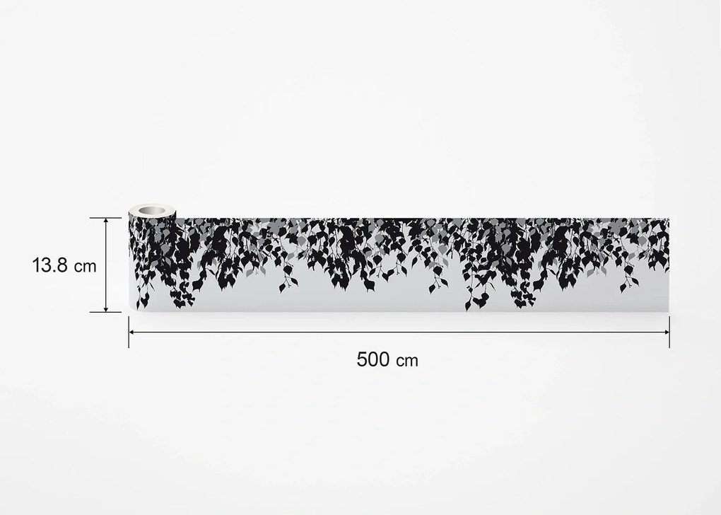 Samolepící bordura na zeď Stín Listí | 5 m x 13.8 cm | DWB8277