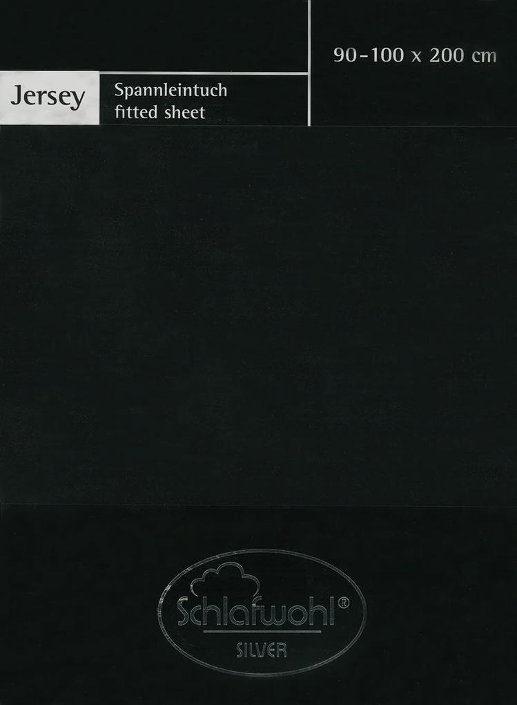 Schlafwohl Silver prostěradlo 90/100 x 200 cm - černá