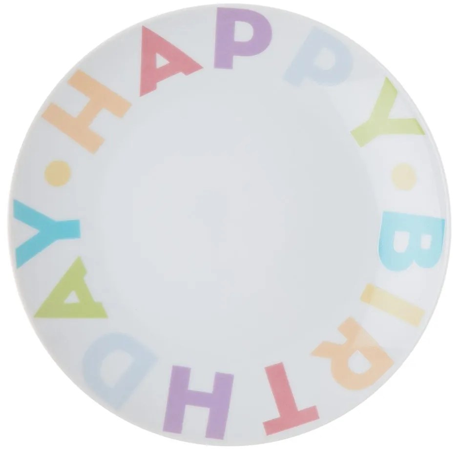 HAPPY BIRTHDAY Talíř 20 cm - mix