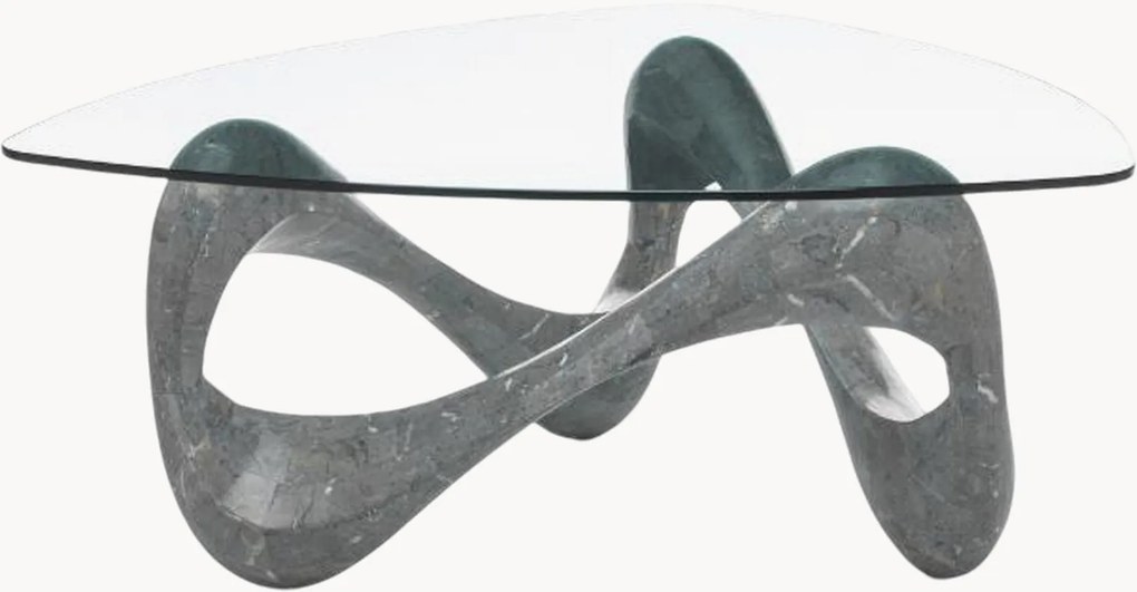 Ručně vyrobený konferenční stolek se skleněnou deskou Stone Decor