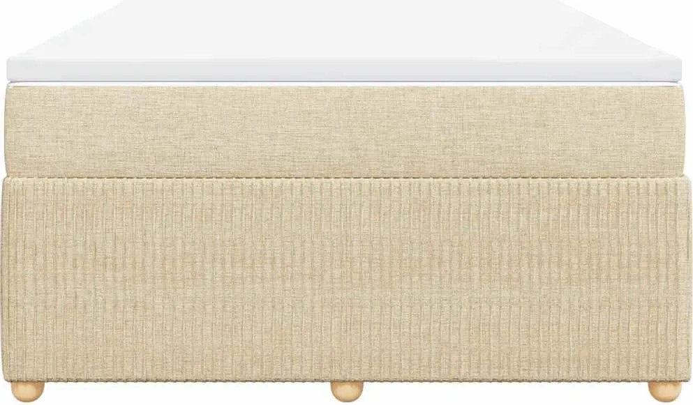 Box spring postel s matrací krémová 160x200 cm textil 3285586
