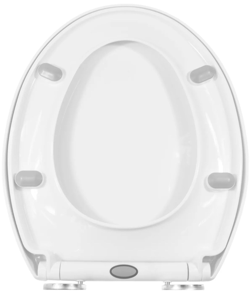 Gamma Trigo D3, toaletní WC sedátko 445(485)x370mm z polypropylenu s pomalým zavíráním, bílá, GMA-D3