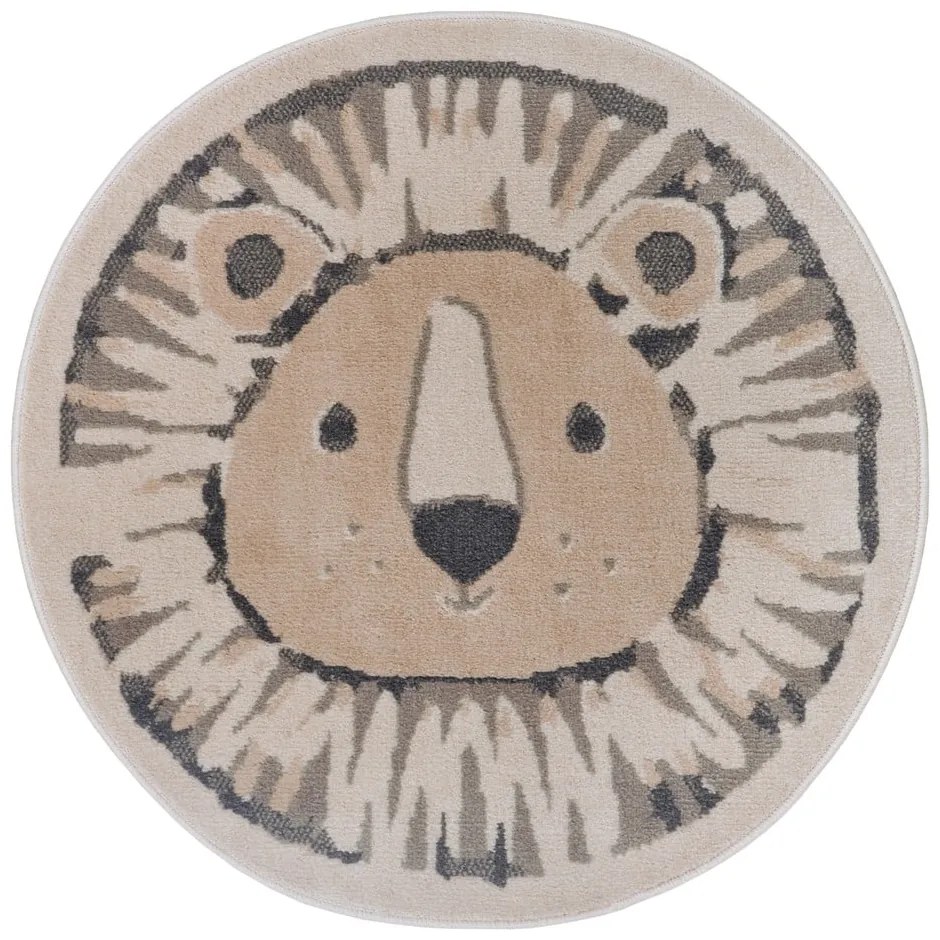 Béžový dětský koberec ø 100 cm Lion – Hanse Home Biano.cz