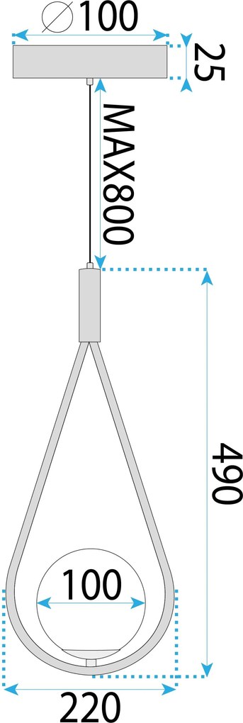 Toolight Toolight, stropní osvětlení 1xE27 G111-1W, černá, OSW-09736