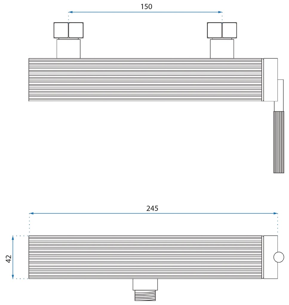 Rea Argon, sprchová baterie s ruční sprchovou soupravou, měděná matná, REA-B2092