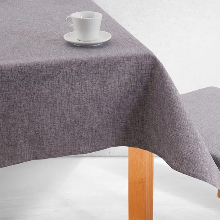 Jednobarevný ubrus BESSY šedý stolní 140 x 180 cm
