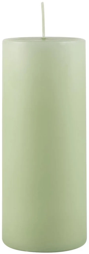 IB LAURSEN Svíčka Light Green 15 cm, zelená barva, vosk