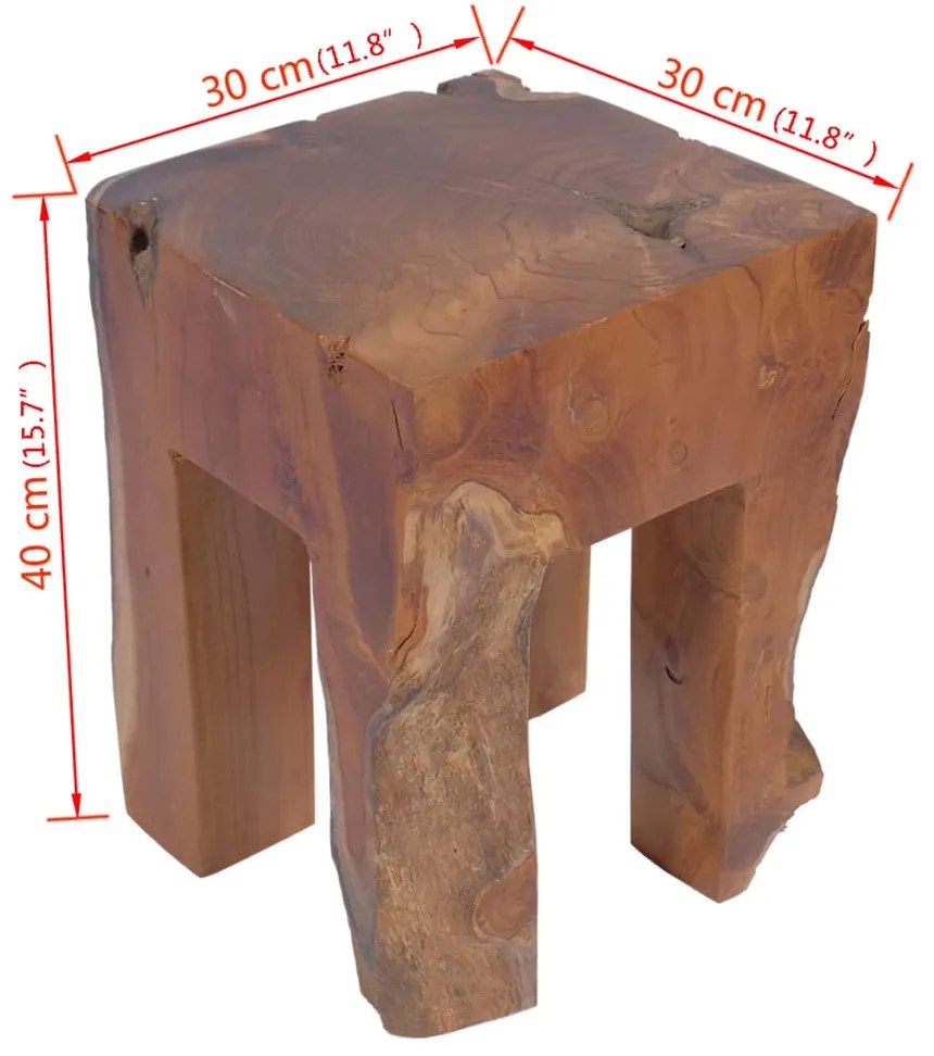 vidaXL Marketos Stolička masivní teak