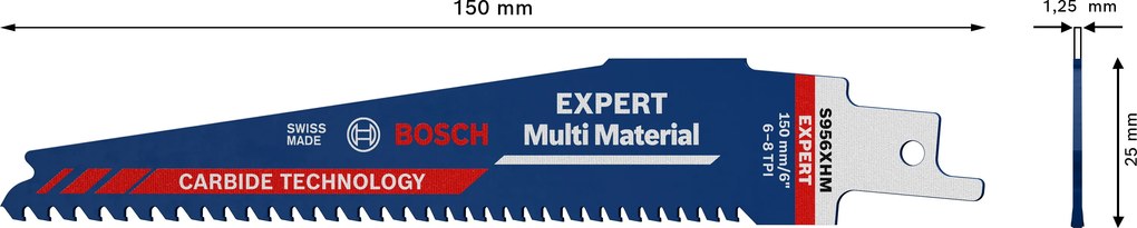 Pilový list do pily ocasky Bosch EXPERT Multi Material S 956 XHM