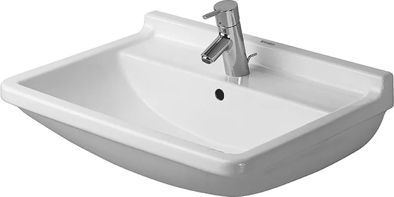 Duravit Starck 3 umyvadlo 55x43 cm obdélníkový klasický bílá 0300550000