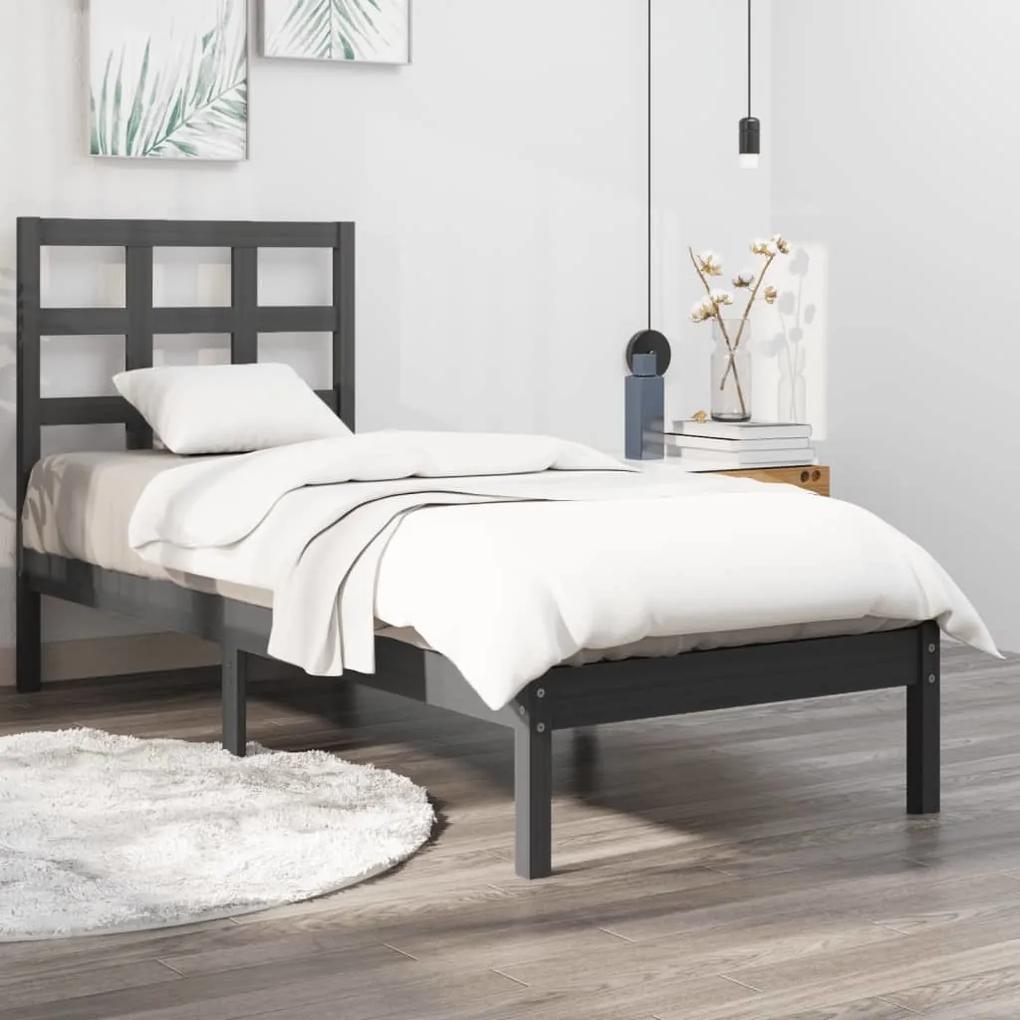 vidaXL Rám postele masivní dřevo 90 x 190 cm Single [3105435] Barva: Bílá