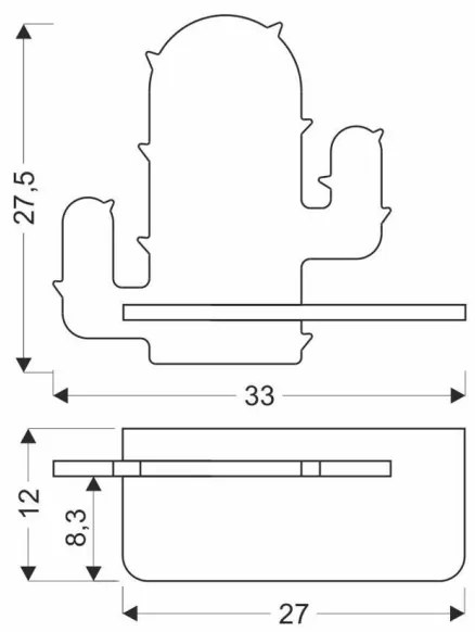 LED Dětské nástěnné svítidlo s poličkou CACTUS LED/4W/230V zelená/dřevo