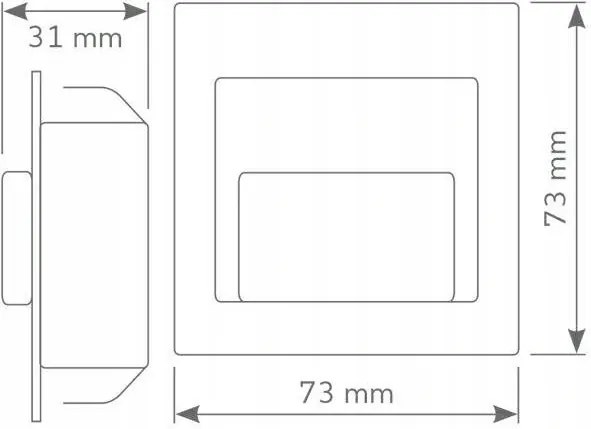 BERGE LED schodišťové svítidlo s čidlem pohybu 5363 - 1,5W matný chrom - studená bílá