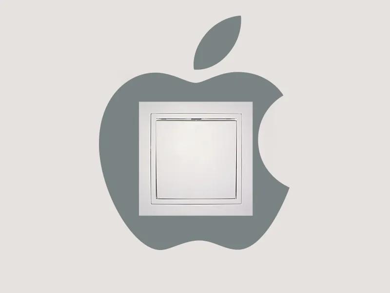 Nalepte.cz Logo Apple na vypínač 13,5 x 16,5 cm